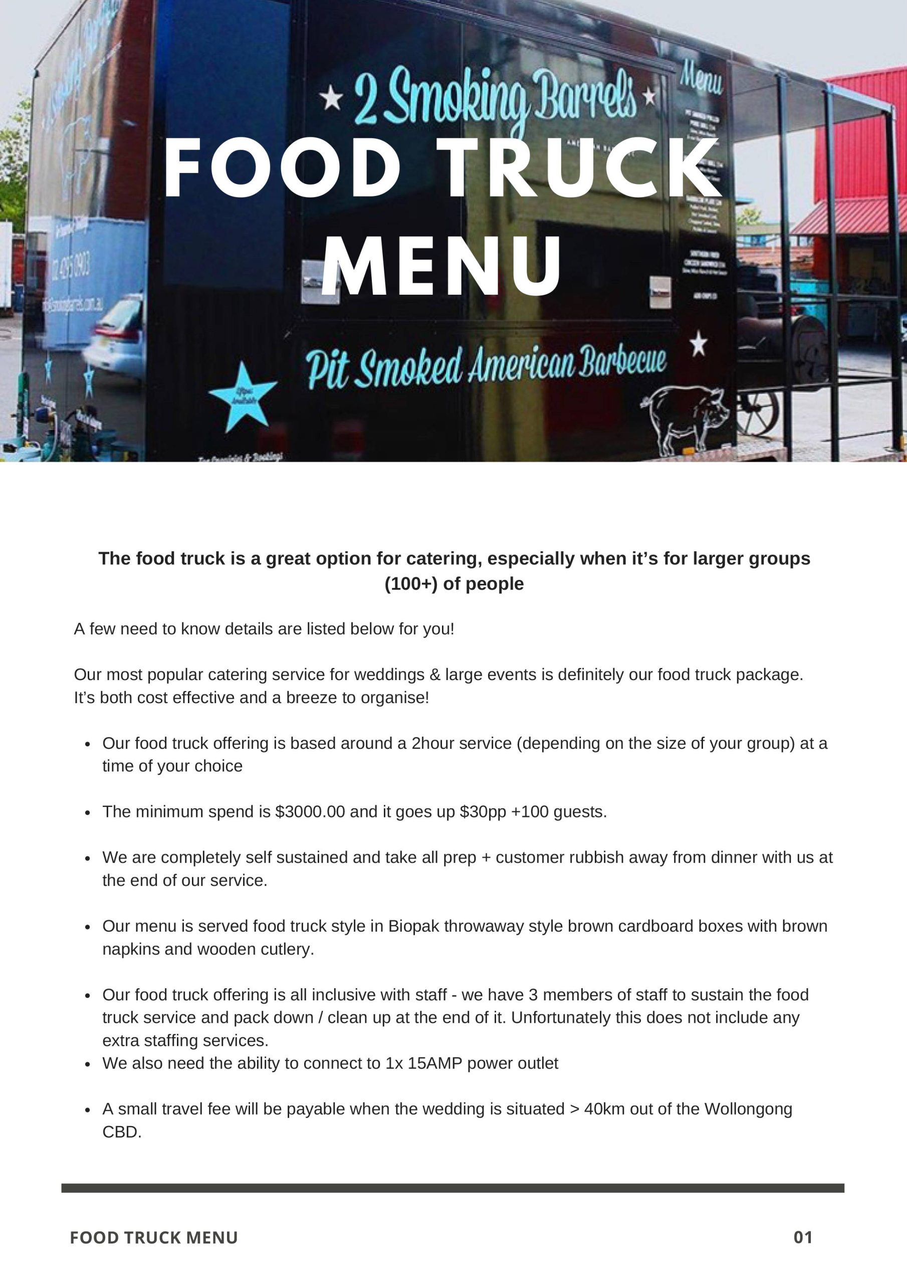 Food Truck - 2 Smoking Barrels